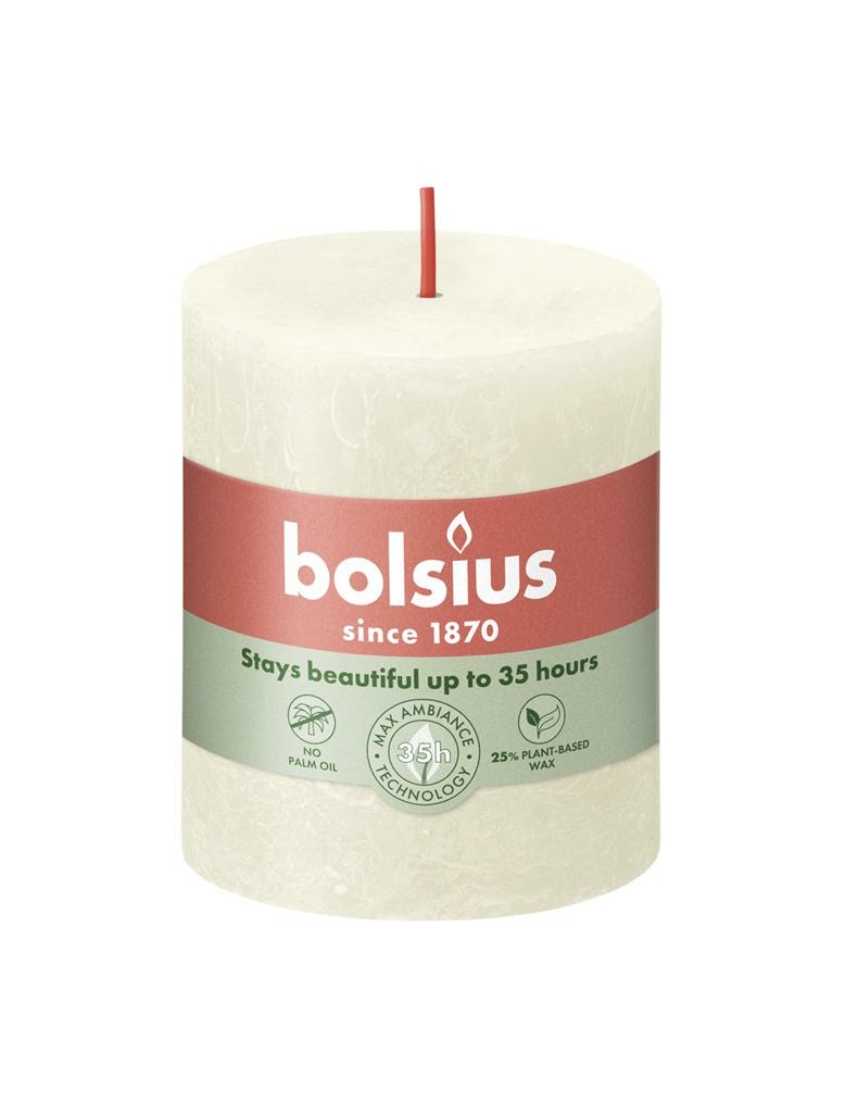 Bolsius kaars rustiek 7x8 cm soft pearl - DeOosteindeOnline.nl