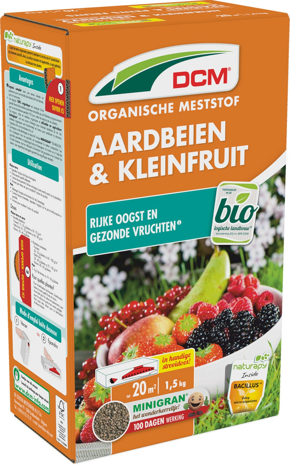 DCM meststof aardbei en klein fruit 1,5 kg - DeOosteindeOnline.nl