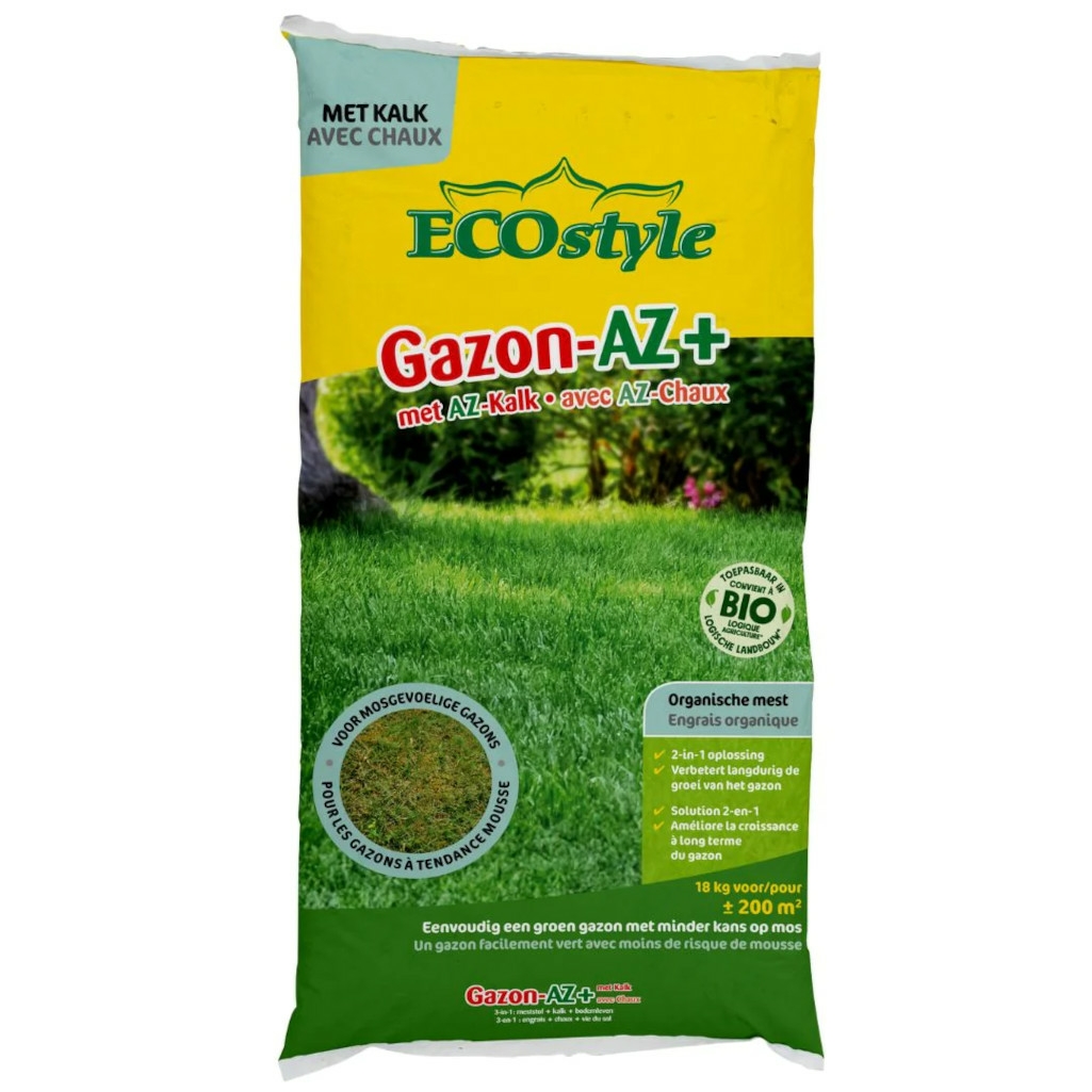 Ecostyle Gazon-az+ met az-kalk 18 kg - DeOosteindeOnline.nl