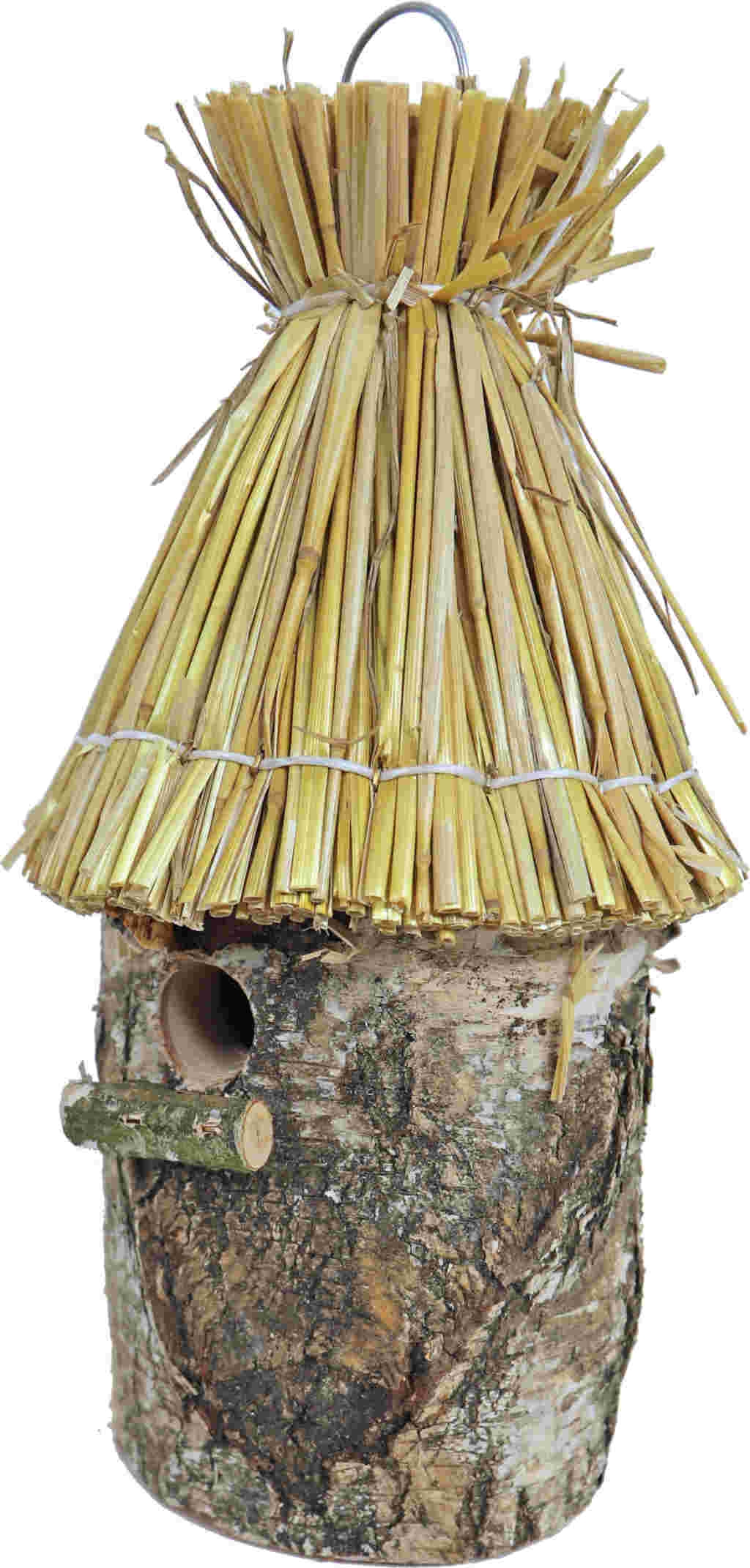 Mezenkast rond berken met stro dak - DeOosteindeOnline.nl